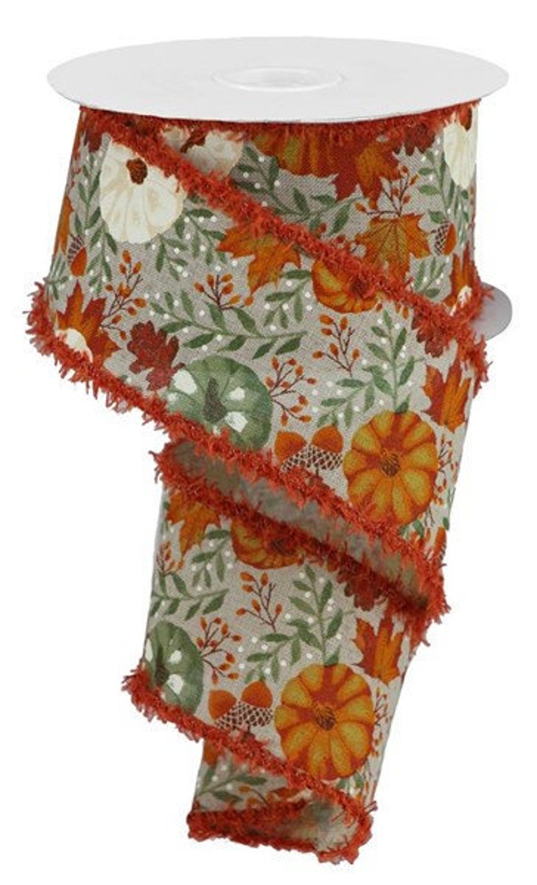 Pumpkin Foliage Wired Ribbon by the Roll 2.5" X 10 YARD ROLL - Etsy