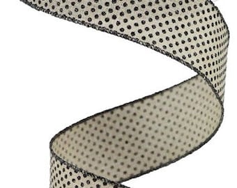 Polka Dot Wired Ribbon by the Roll 1.5" X 10 Yards RG100029 - Etsy