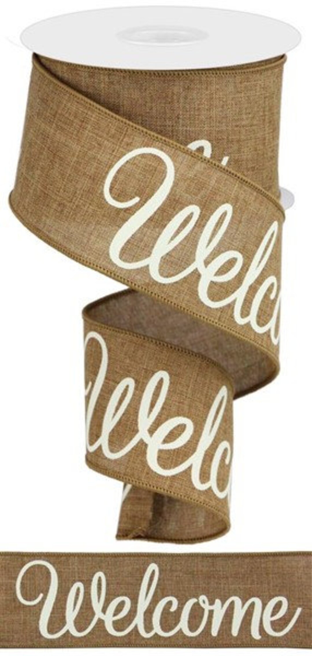 Welcome Wired Ribbon by the Roll 2.5" X 10 Yards RGA11242J - Etsy