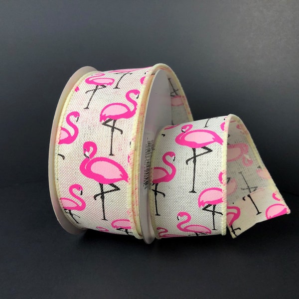 Flamingo Ribbon Wired - Etsy