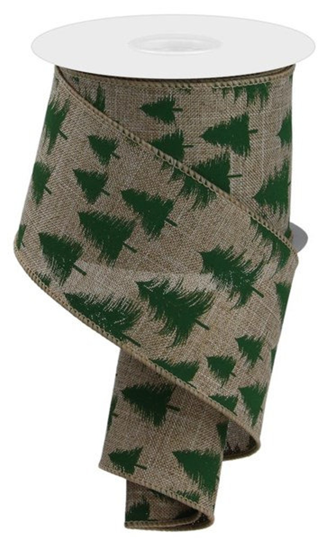 Christmas Wispy Trees Wired Ribbon by the Roll 2.5 X 10 Yards RGE13601C ...