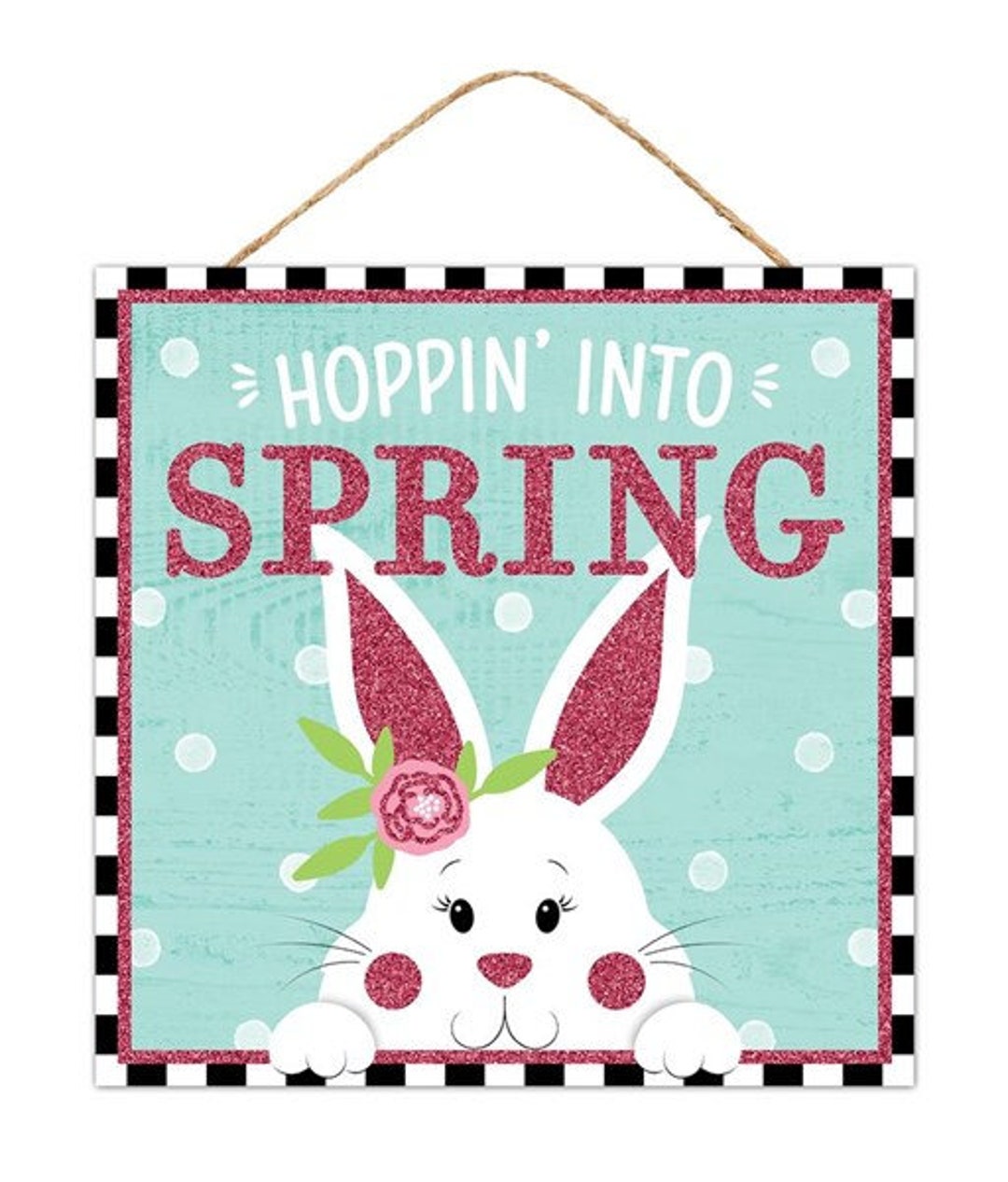 Hoppin' Into Spring Wreath Sign 10 X 10 AP8992 - Etsy