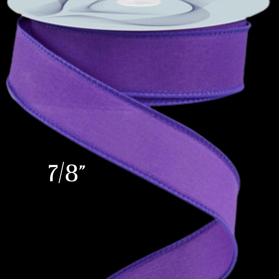 Purple PG Fabric Wired Ribbon 7/8" X 10 Yards RW826123 - Etsy