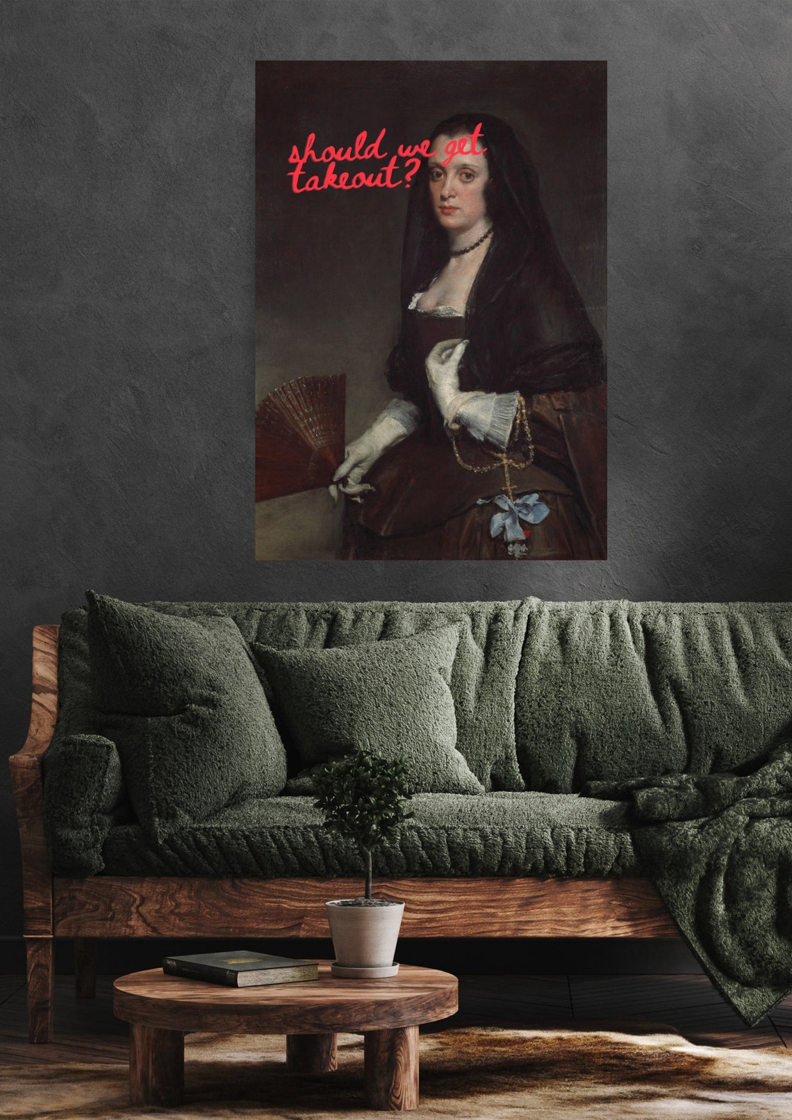 Altered Art Portrait Funny Cute Vintage Poster | Girly Room Decor ...