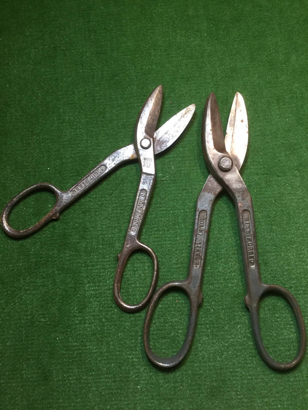 Vintage 2 Wiss Tin Snips Scissors A11 and A12 - Etsy