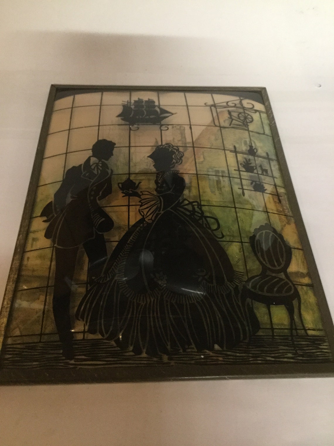 Vintage Dimensional Antique Convex Shadow Picture Village - Etsy