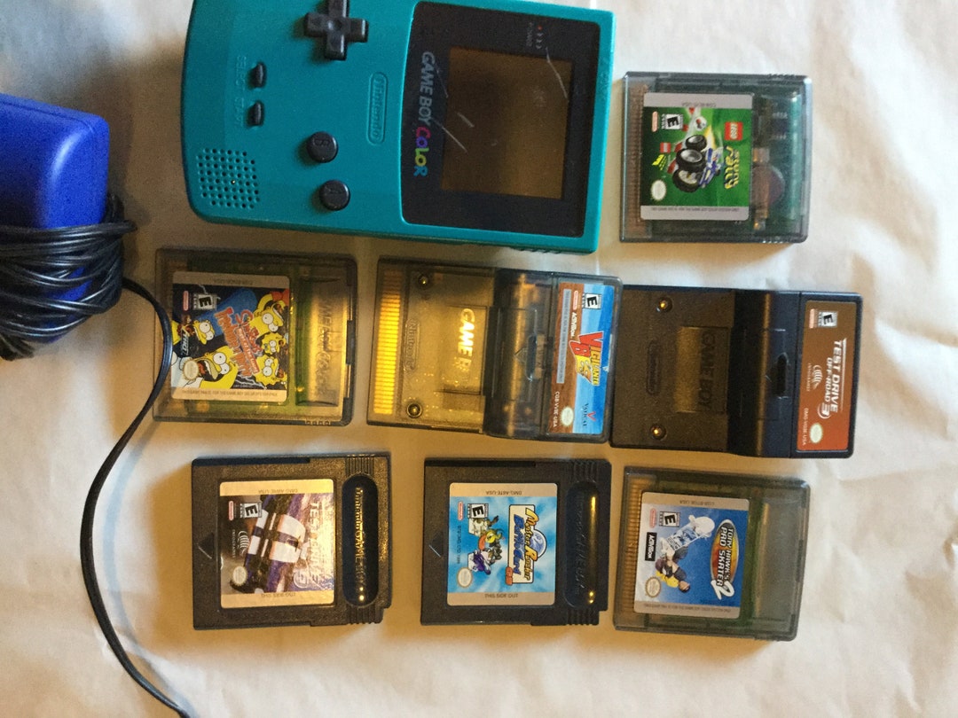Nintendo Gameboy Color Handheld Console Teal Turquoise Color Plus 7 ...
