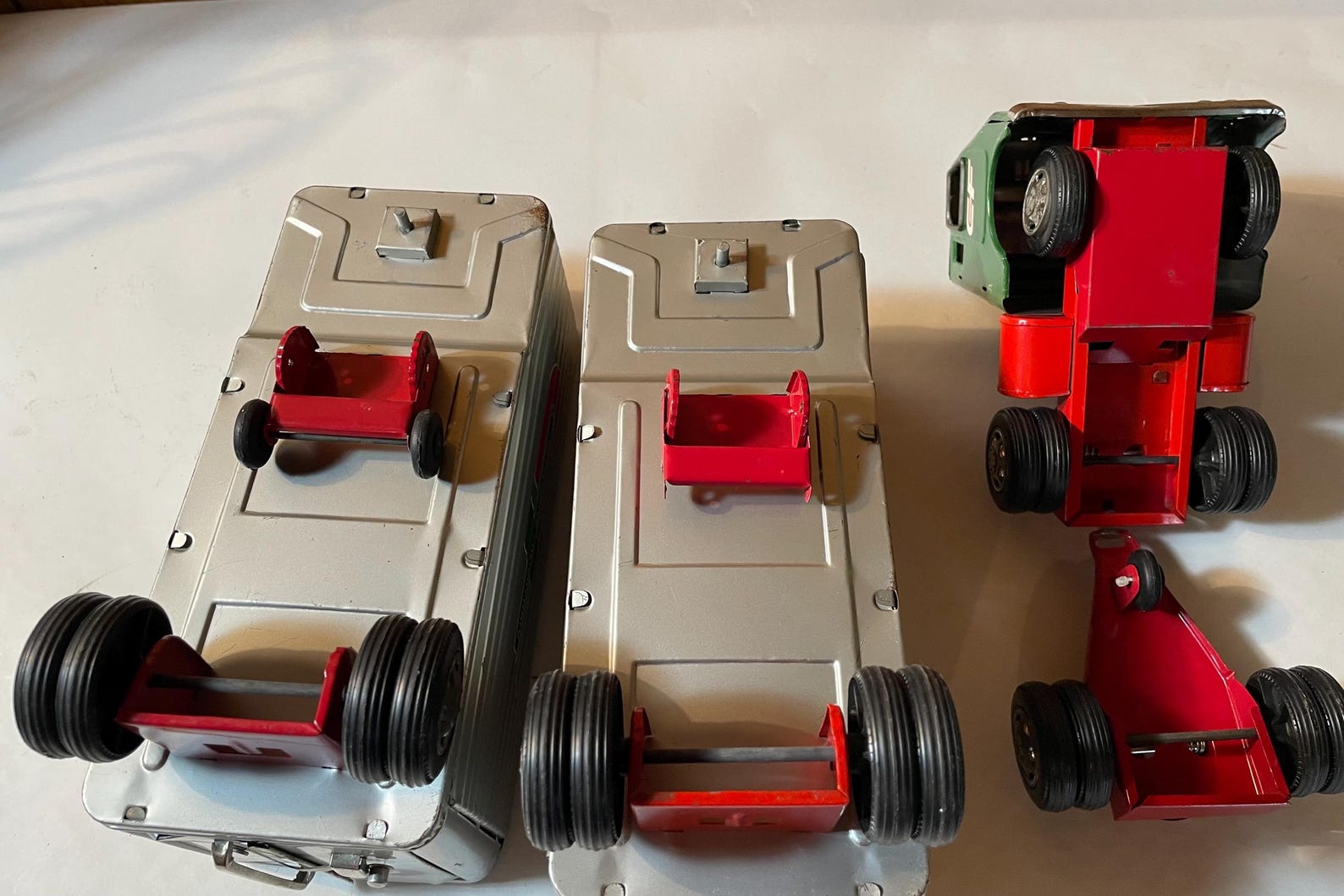 Vintage Consolidated Freightways Tractor & Double Van Trailers and Joe ...