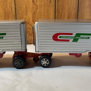 Vintage Consolidated Freightways Tractor & Double Van Trailers and Joe ...
