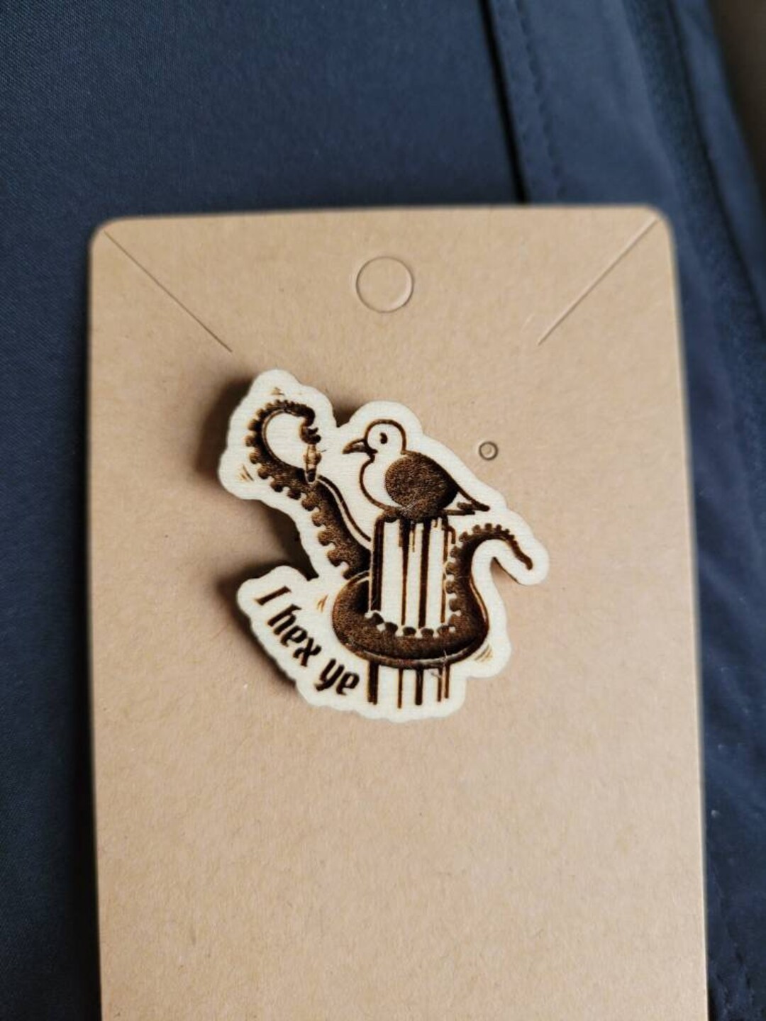 I Hex Ye - Buttons Karl Seagull - Stede Bonnet Wood Pin - OFMD Jewelry ...