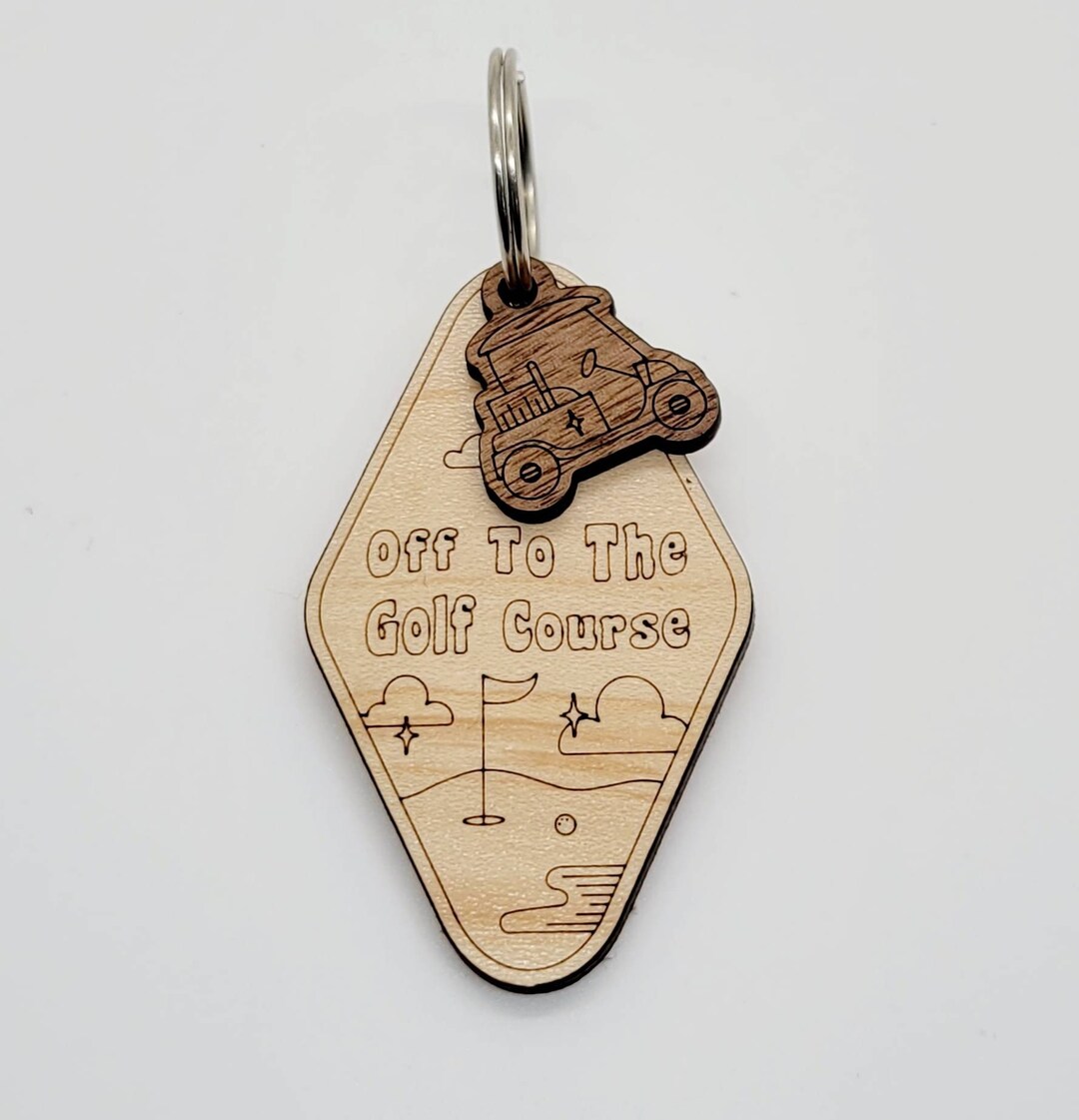 Golfer Keychain - off to the Golf Course Key Chain - Golf Gift ...