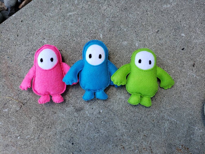 Fall Guys Characters Jelly Beans Felt Toy Stuffies Plushies | Etsy