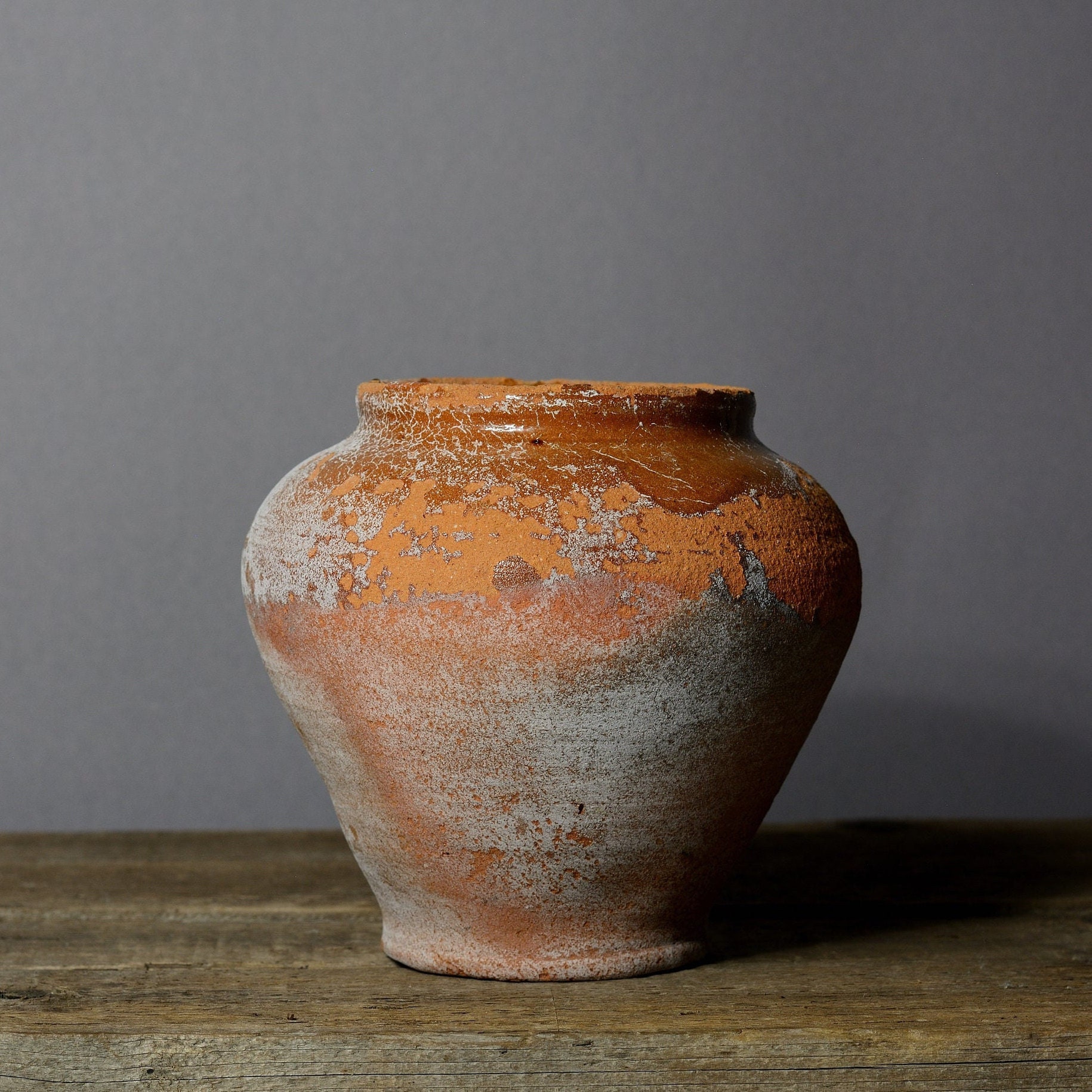 224 6distressed Terracotta Antique Pot, Wabi-sabi Ceramic Pot, Ancient ...