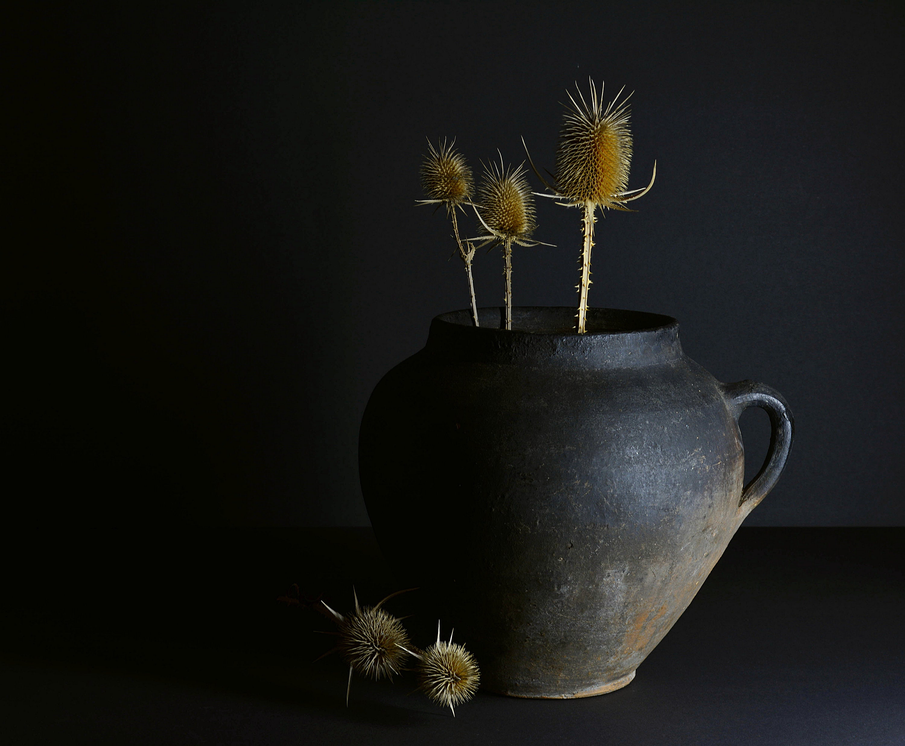 106 Antique Black Clay Pot Vintage Terracotta Pot Wabi-sabi - Etsy