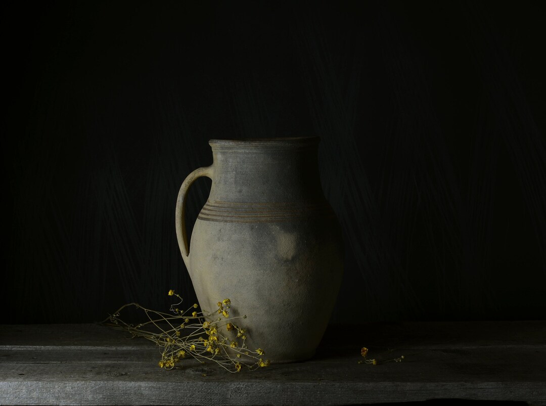 131 Rustic Beige Gray Clay Pot Vintage Ukrainian Ceramic Pot - Etsy
