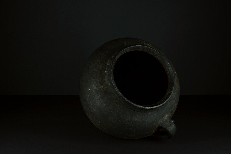 106 Antique Black Clay Pot Vintage Terracotta Pot Wabi-sabi - Etsy