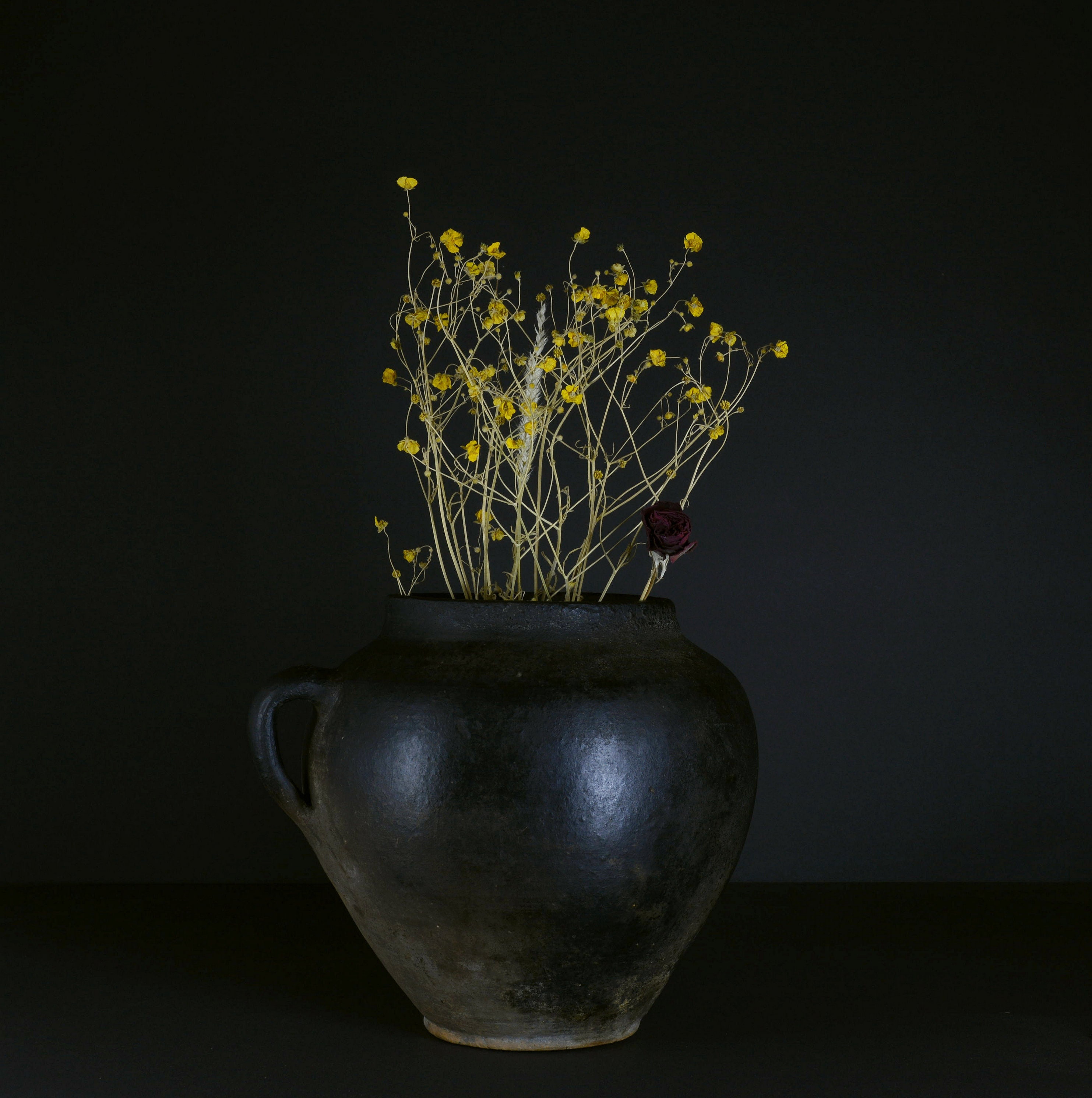 106 Antique Black Clay Pot Vintage Terracotta Pot Wabi-sabi - Etsy