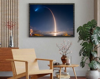 Spacex Falcon 9 Rocket Launch Poster Art Print - Etsy