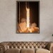 Spacex Rocket Launch Print, Falcon 9 Merlin Engine, Falcon 9 Poster ...