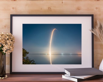 Spacex Falcon 9 Rocket Launch Poster Art Print - Etsy