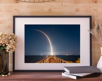 Spacex Falcon 9 Rocket Launch Poster Art Print - Etsy