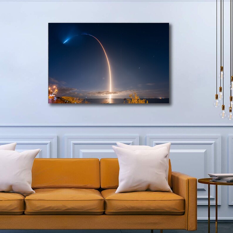 Spacex Falcon 9 Poster Print, Spacex Launch, NASA Crew 2, Rocket Launch ...