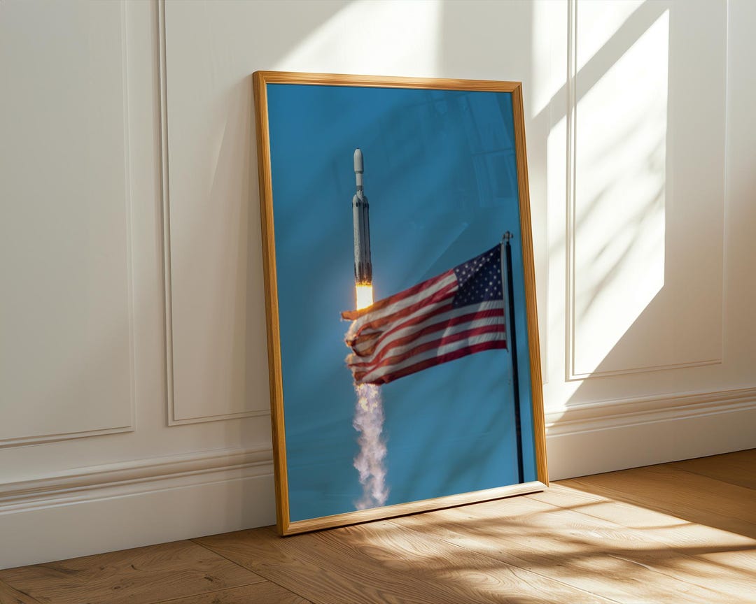Spacex Launch Print, Falcon Heavy Photo Print, Spacex Rocket Launch ...