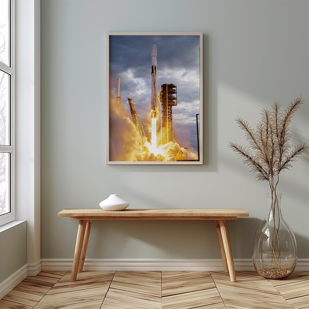 Spacex Falcon 9 Launch Print, Rocket Launch Print, Falcon 9 Poster Print, Spacex Rocket Photo ...