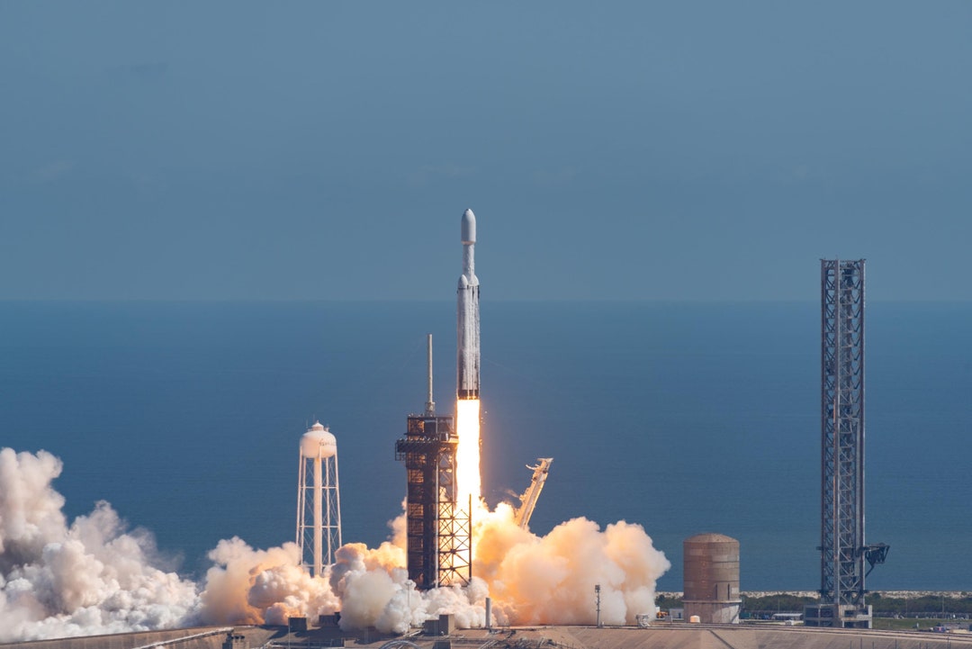 Spacex Falcon Heavy Print, Rocket Launch Print, Spacex Rocket Print ...