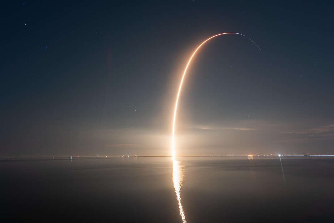 Spacex Rocket Launch Print, Rocket Launch Arc, Spacex Falcon 9 Print ...