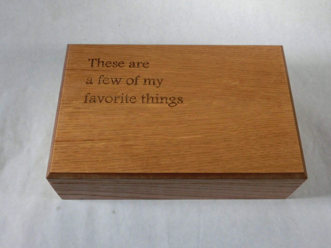 Handmade Engraved "favorite Things" Box - Etsy