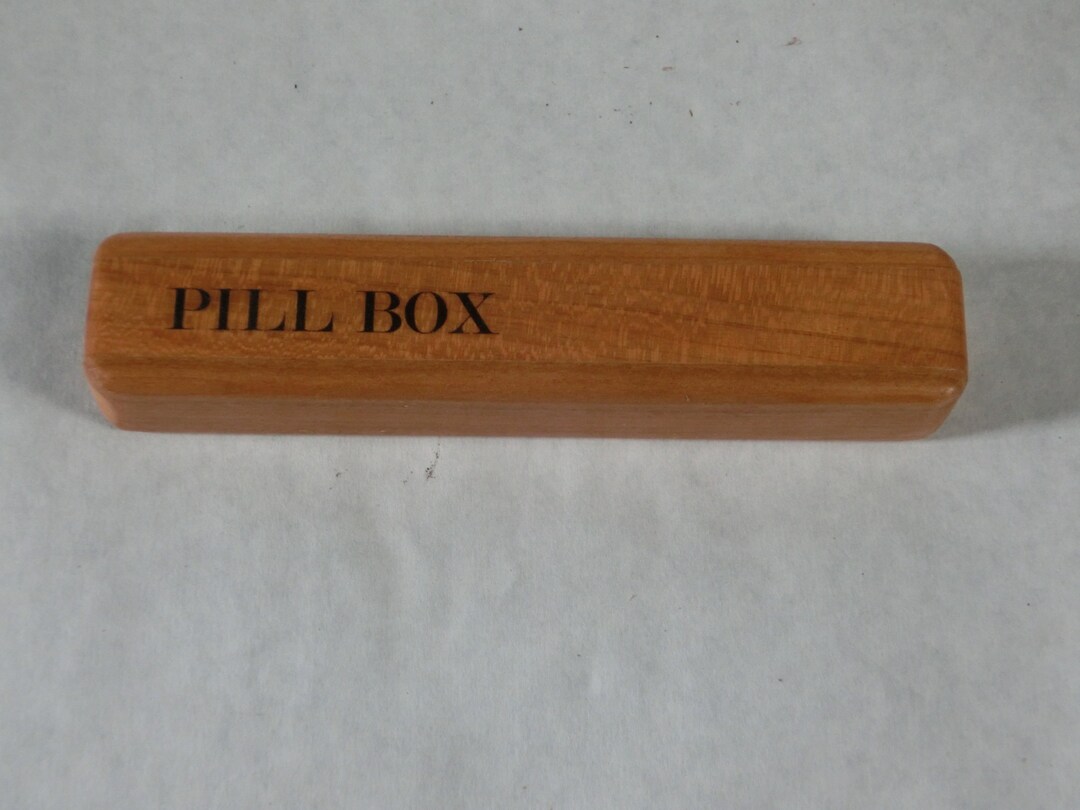 Handmade Dovetailed Sliding Lid Engraved Pill Box - Etsy