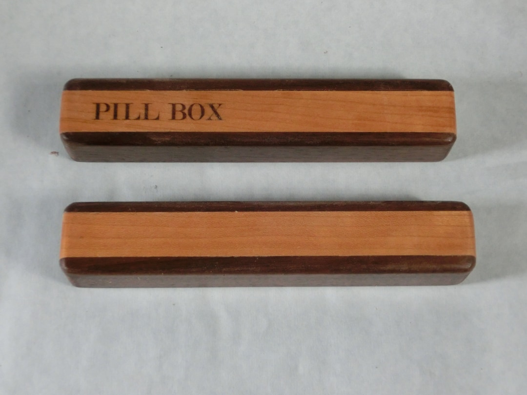 Handmade Dovetailed Sliding Lid Engraved Pill Box - Etsy