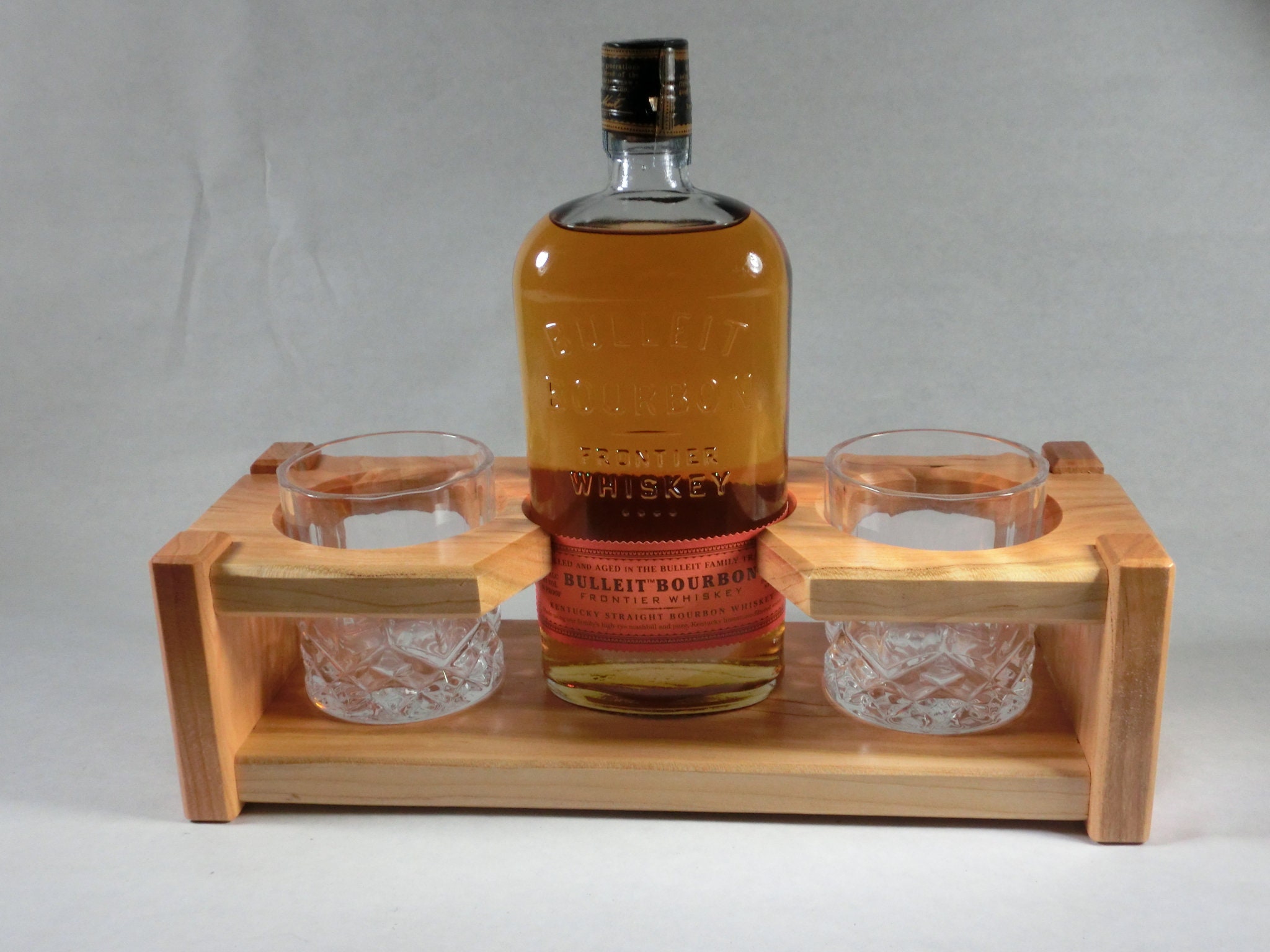 Handmade Wooden Whiskey Caddy - Etsy