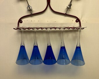 Wine Glass Rack, Wine Glass Holder, Vintage Wine Glass Wall Decor ...