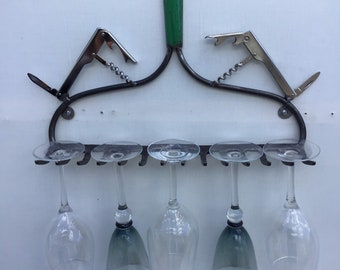 Wine Glass Rack, Wine Glass Holder, Vintage Wine Glass Wall Decor ...