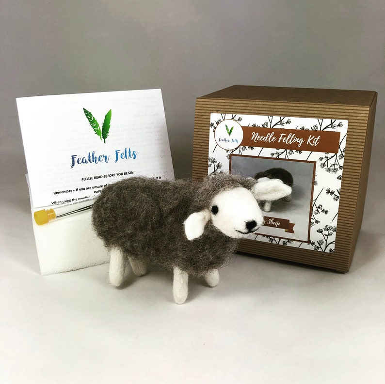 Grey Sheep Needle Felting Kit - Etsy