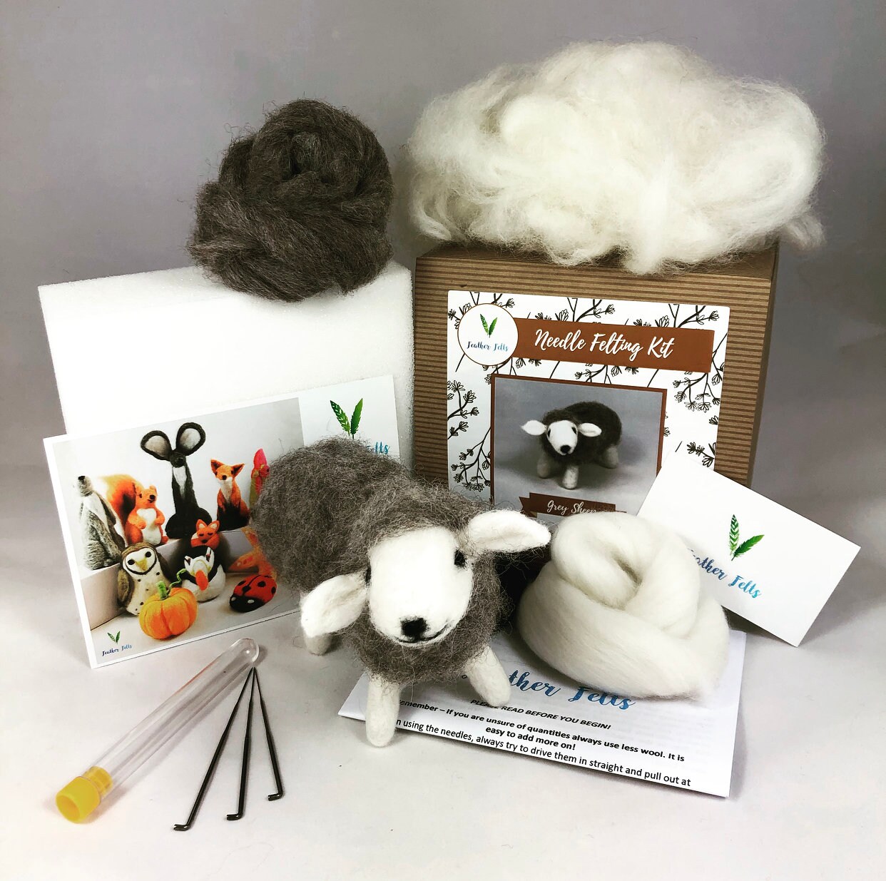 Grey Sheep Needle Felting Kit - Etsy
