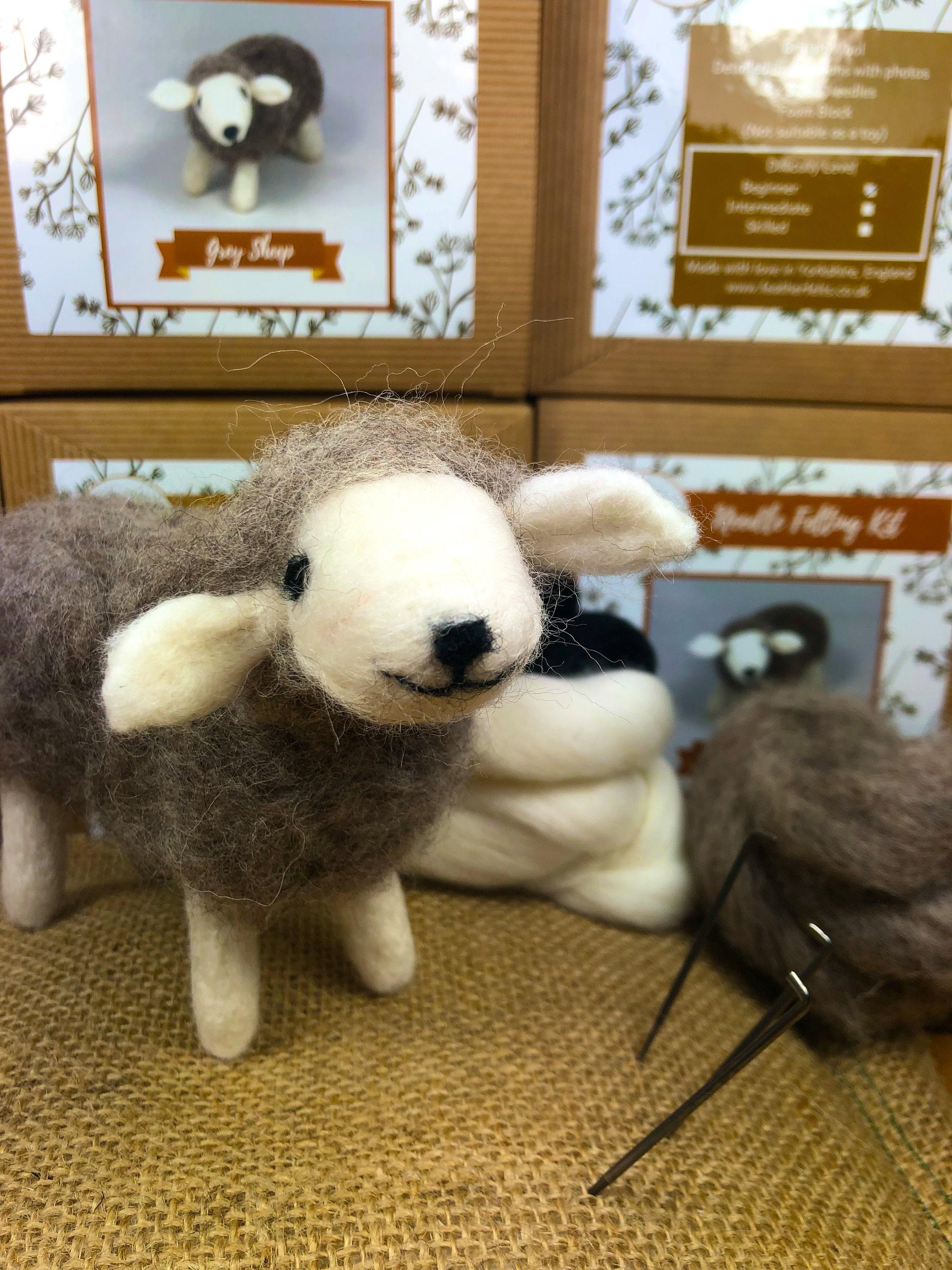Grey Sheep Needle Felting Kit - Etsy