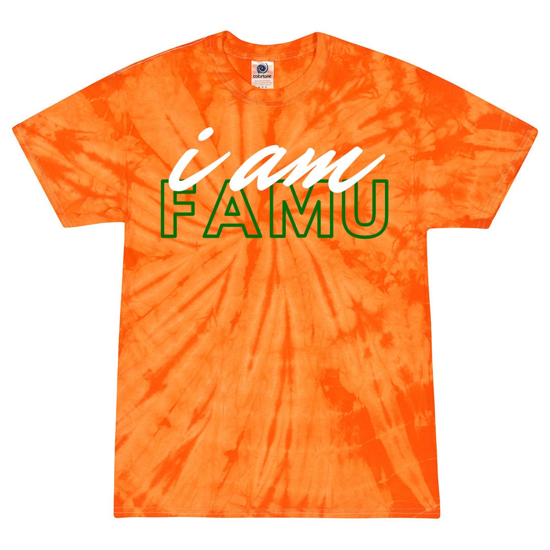 I Am FAMU Tie-dye Orange T-shirts - Etsy