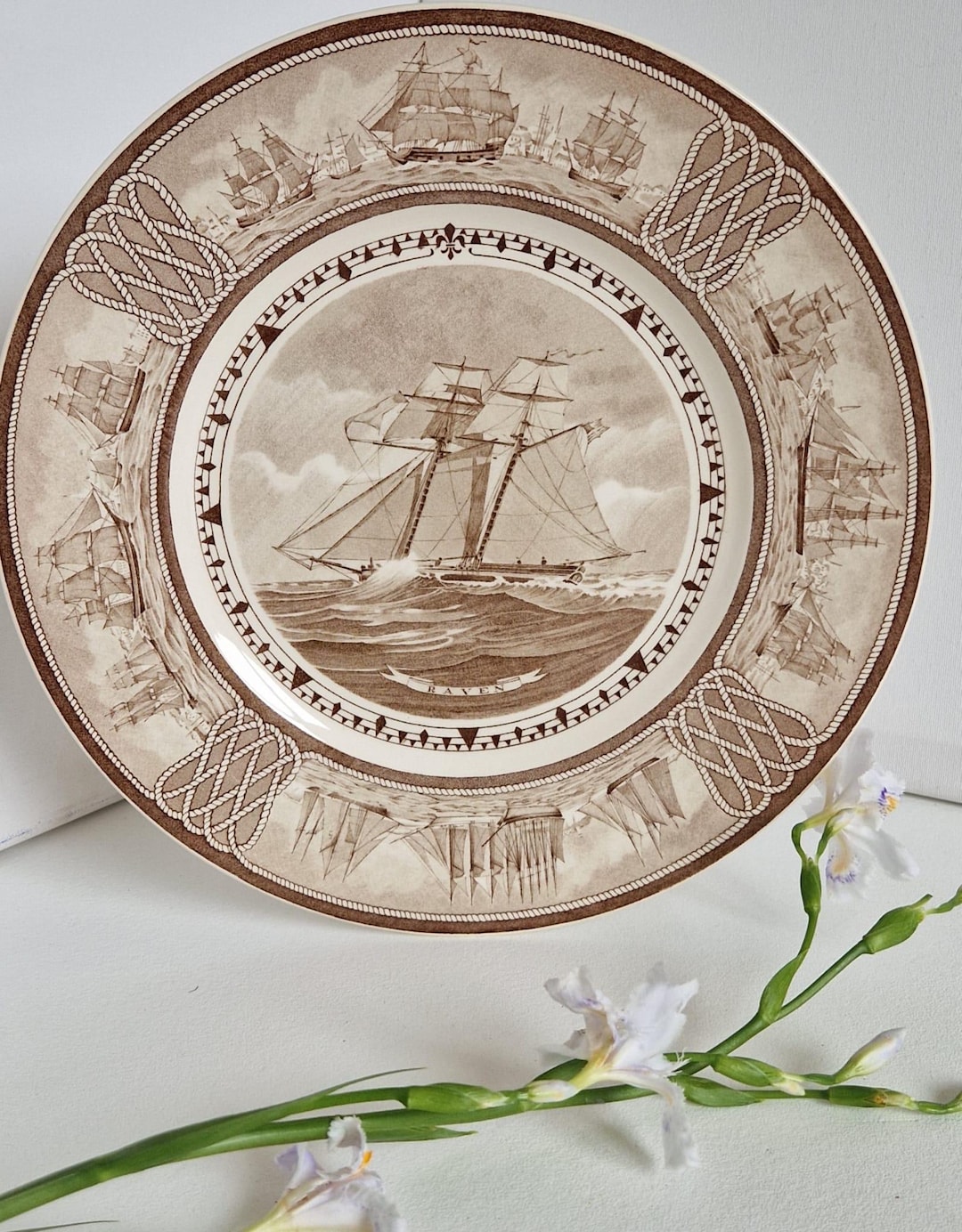 Vintage Wedgewood American Sailing Ship Plate 'raven', Nautical ...