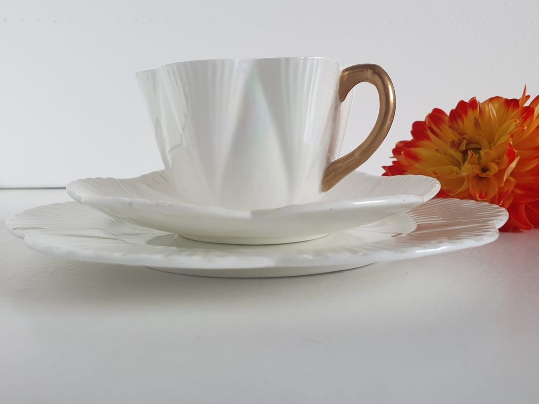 Vintage Foley China Spano Lustra Teacup, Saucer, Side/cake Plate Trio ...