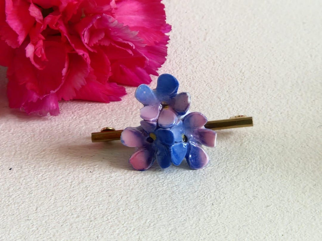 Vintage Bone China Flower Hat Pin, Brooch Pin, Made in England - Etsy