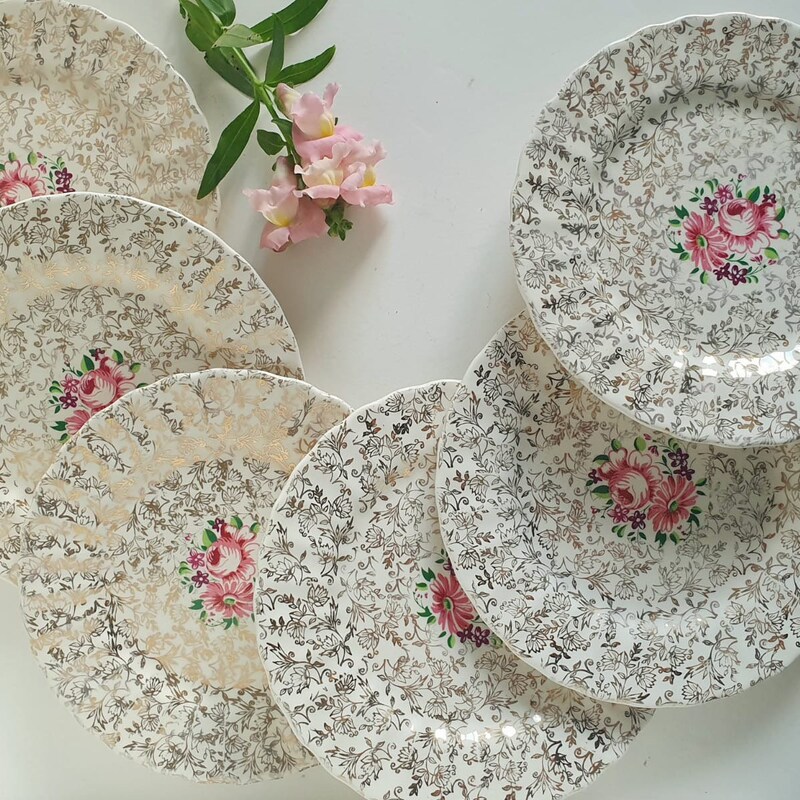 Floral China Plates - Etsy