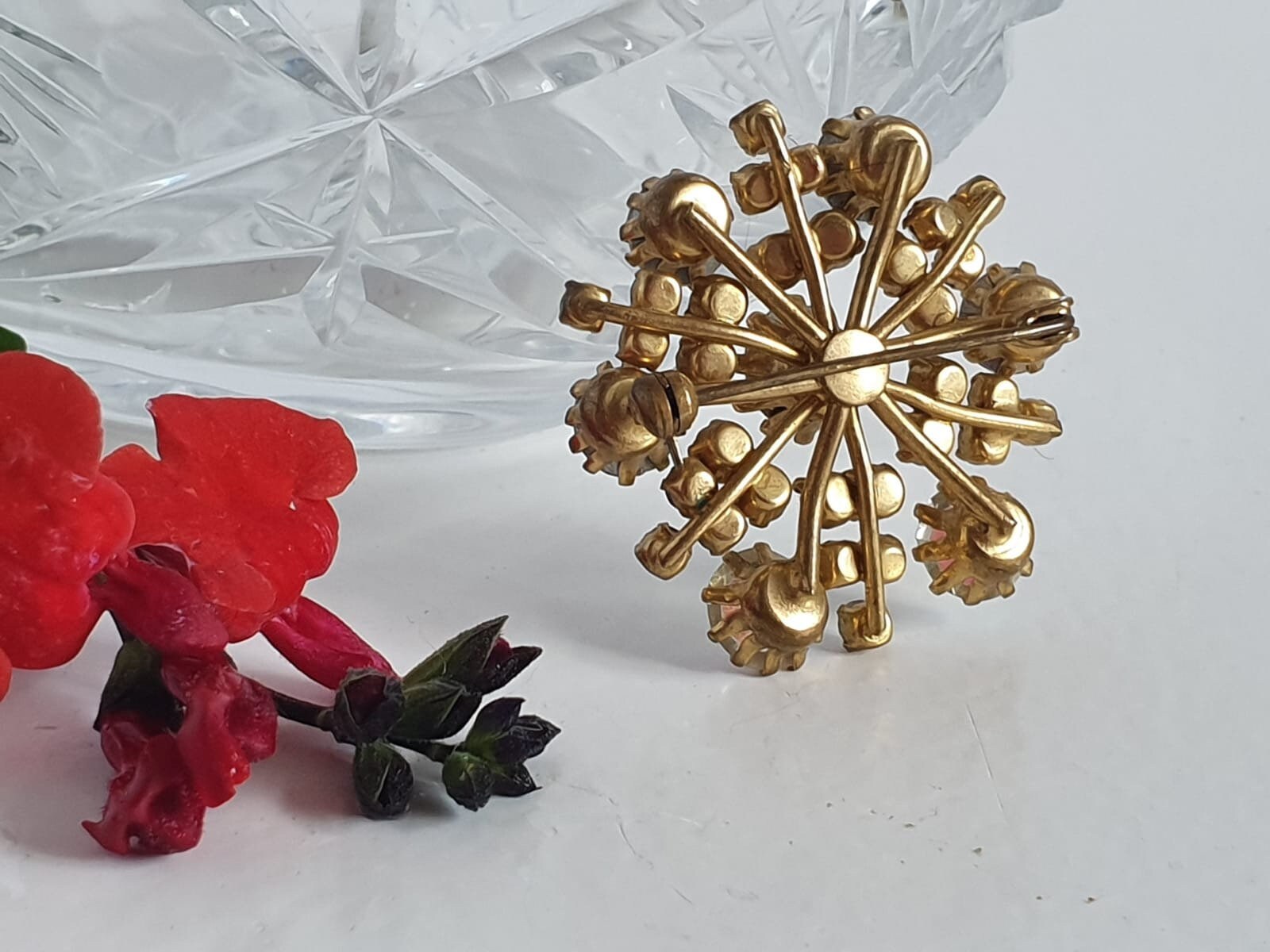 Vintage Aurora Borealis Atomic Starburst Brooch Pin - Etsy