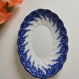Victorian F Winkle Colonial Pottery Bone Matlock Blue Oval Plate ...