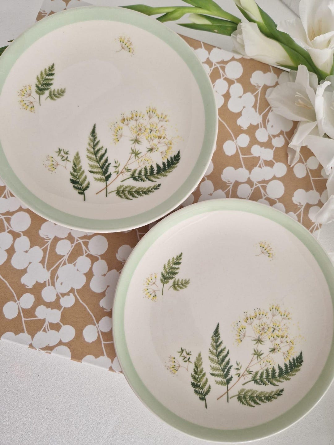 Vintage Johnson Brothers Johnson Cow Parsley, Fern Leaf Pattern Tea ...