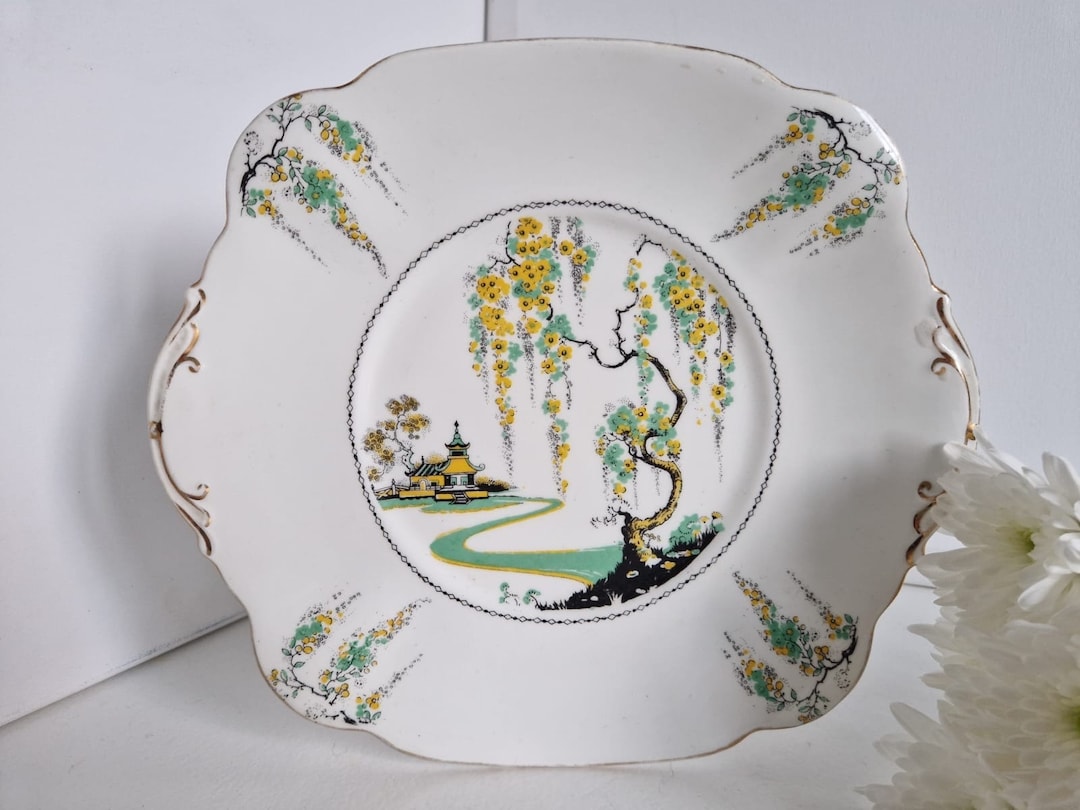 Vintage Standard Bone China Pagoda Cake Plate, - Etsy