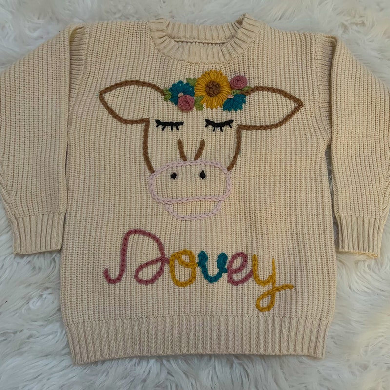 Cow Sweater - Etsy