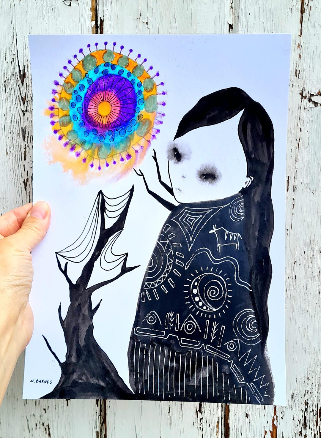 Shaman Art Print: Abstract Surrealism, Gothic Wall Decor - Etsy